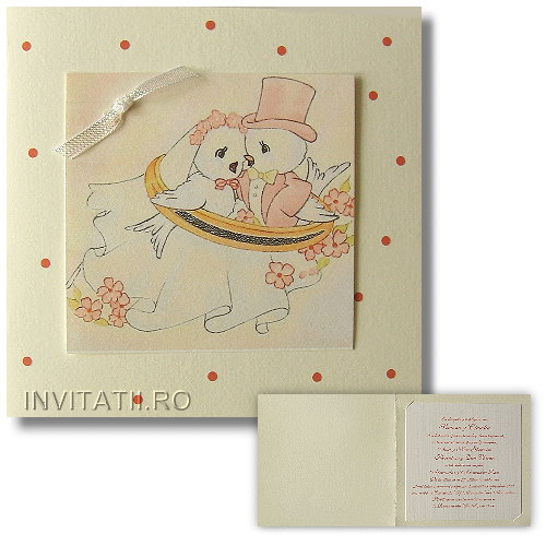Invitatie nunta haioasa model original cod HC17 - Invitatii.ro