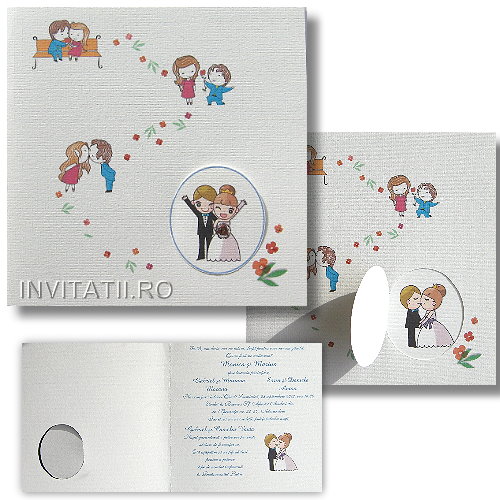 Invitatie nunta haioasa model original cod HC18 - Invitatii.ro